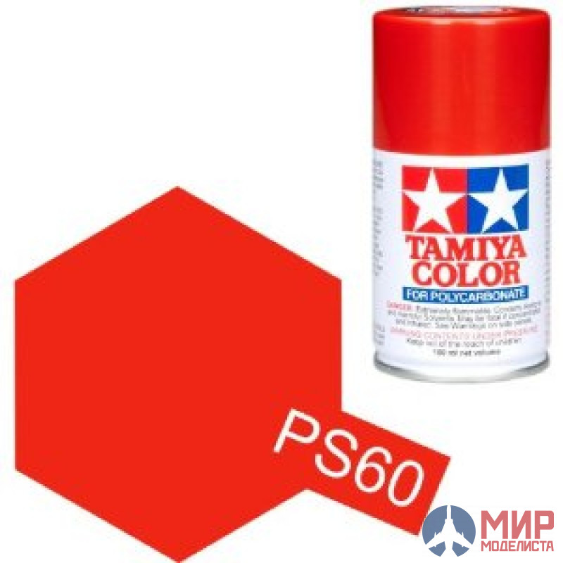 86034 Tamiya PS-34 Bright Red (Ярко-красная) краска-спрей 100 мл ...